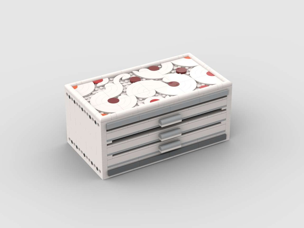 LEGO MOC 3 Drawers white-version Storage Shelf by maire_de_briquesville ...