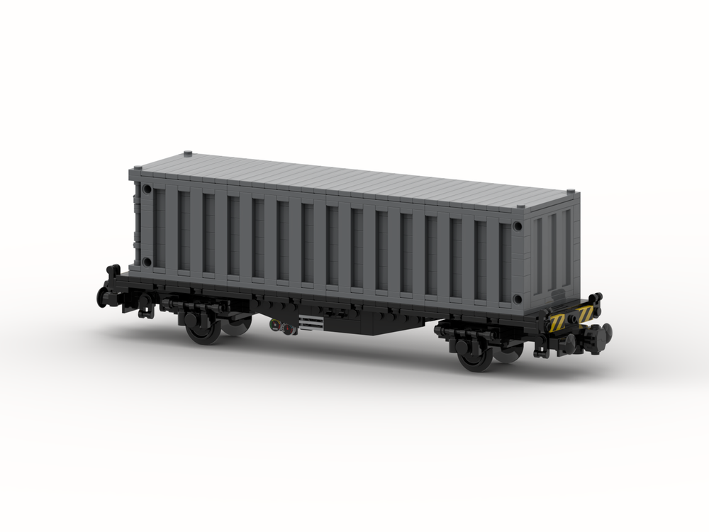 Lego Moc Freight Wagon Lgjs 598 With 40ft Container 8w By