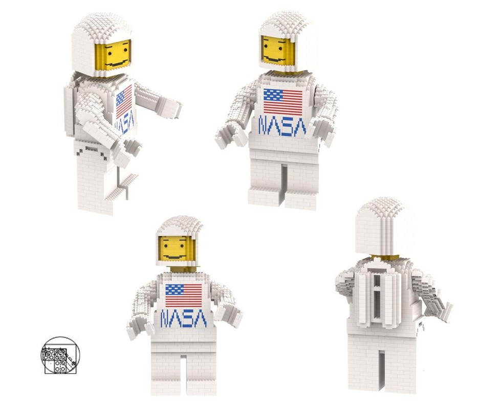 LEGO MOC Maxi figure NASA classic astronaut by Bricksculpture.net ...
