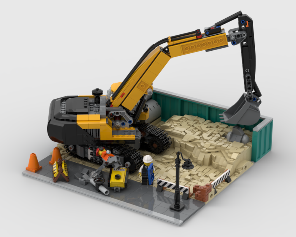 LEGO MOC Modular Construction area - Display for set 60420 Yellow ...