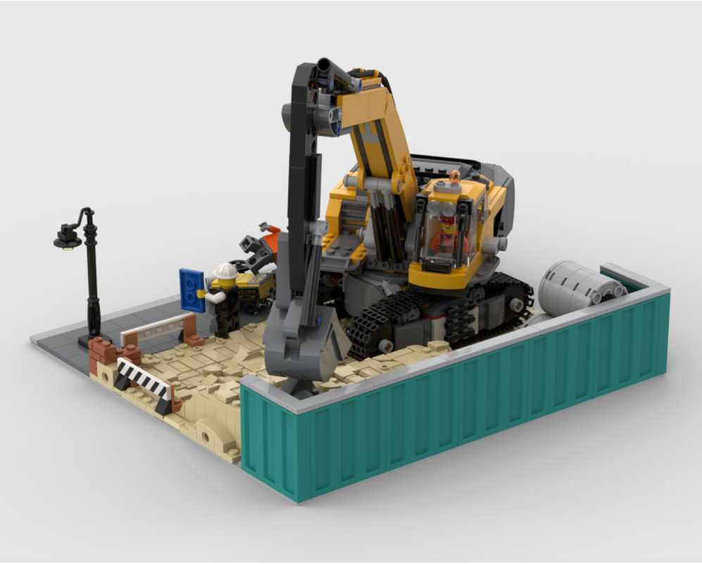 LEGO MOC Modular Construction area - Display for set 60420 Yellow ...