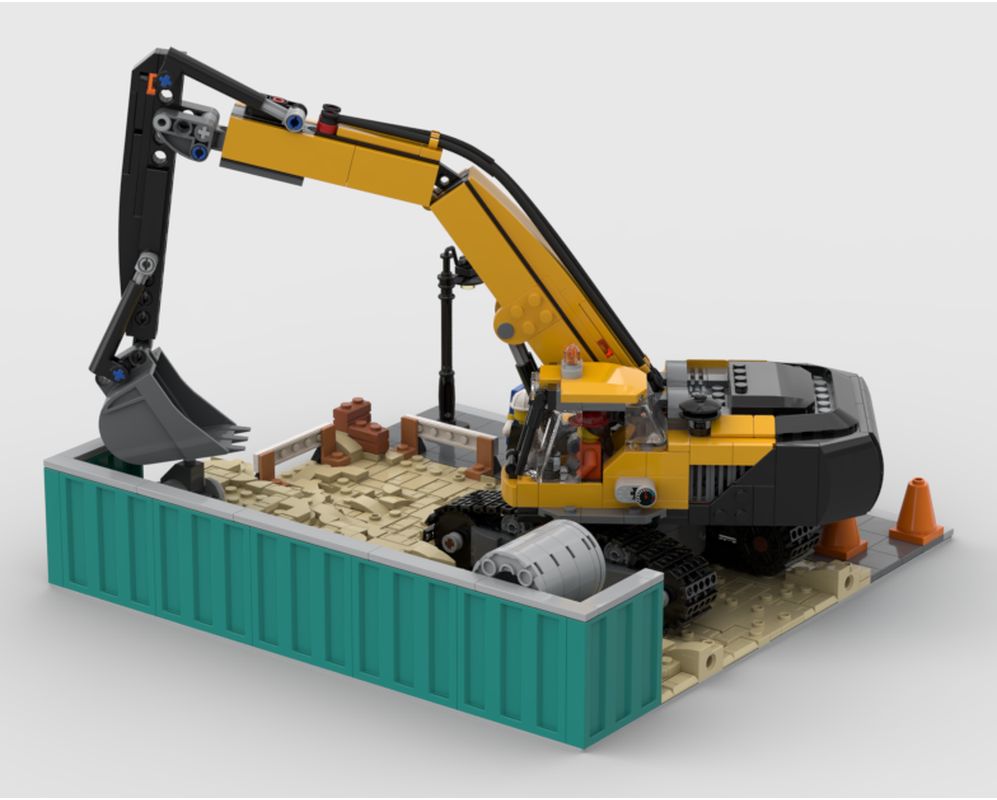 LEGO MOC Modular Construction area - Display for set 60420 Yellow ...
