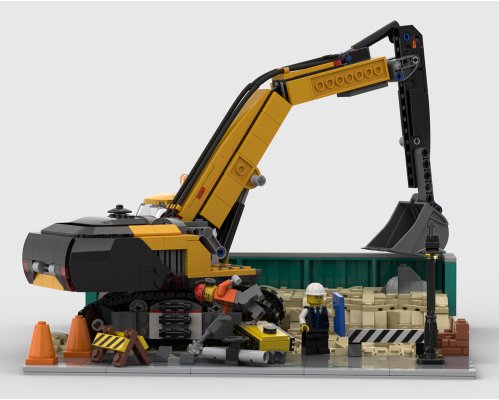 LEGO MOC Modular Construction area - Display for set 60420 Yellow ...