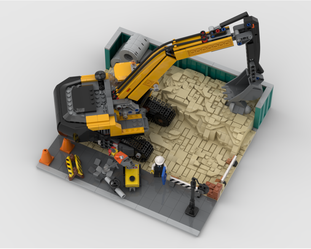 LEGO MOC Modular Construction area - Display for set 60420 Yellow ...