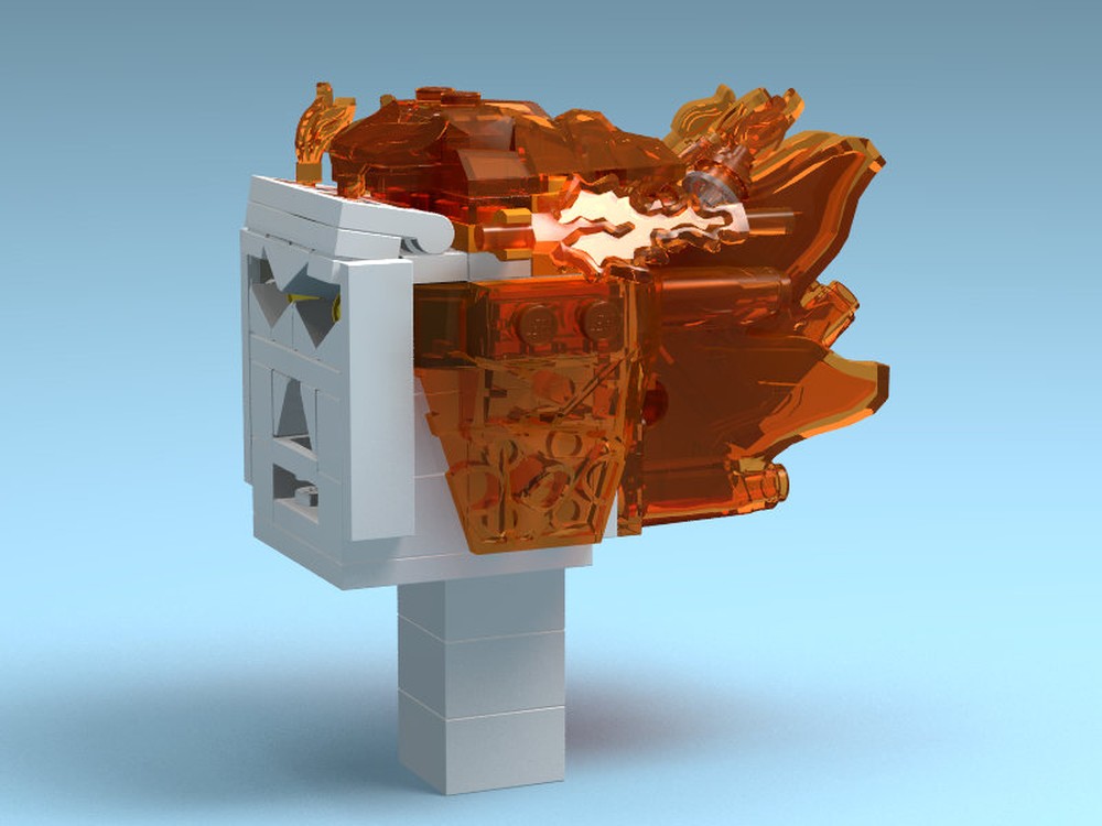 LEGO MOC Ghost Rider Brick Head by ad000 | Rebrickable - Build with LEGO