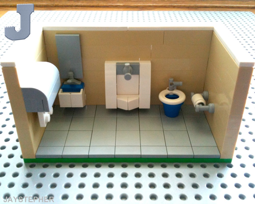 Lego Moc Public Bathroom By Jaystepher Rebrickable Build With Lego