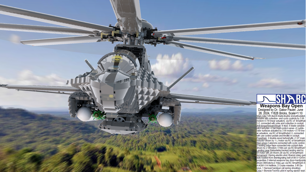 Lego Moc Stealth Helicopter Attackrecon Compound Sharc By Gjpauler