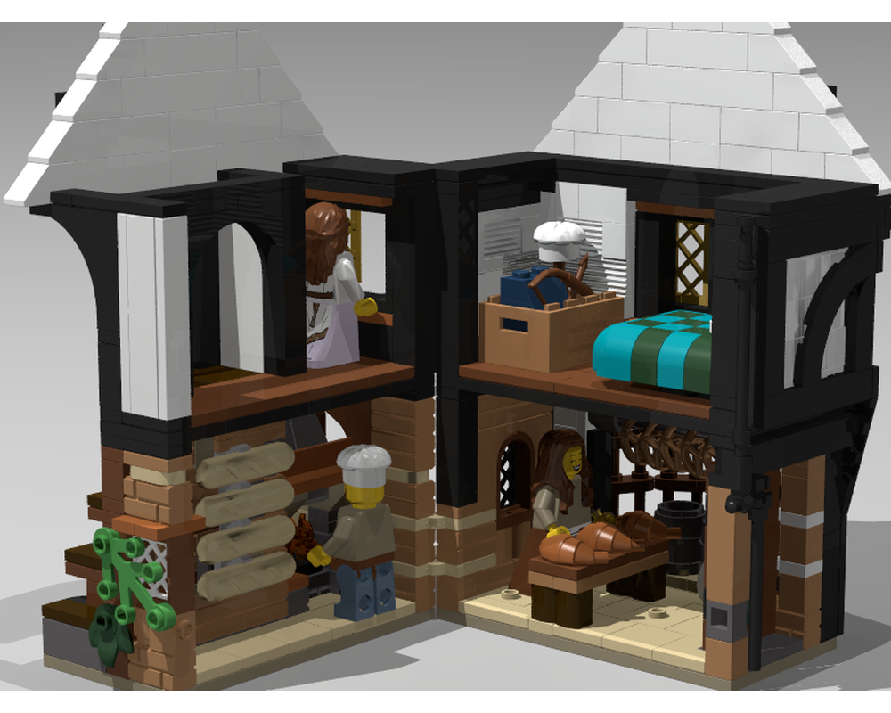 LEGO MOC Tudor Bakery by sleske | Rebrickable - Build with LEGO