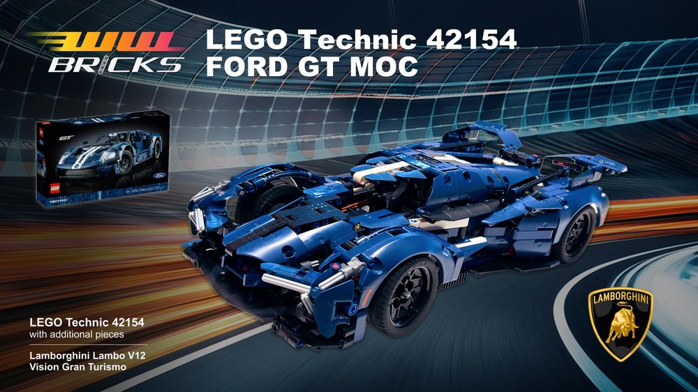 LEGO MOC Lamborghini V12 GT - LEGO Technic 42154 Ford GT with ...