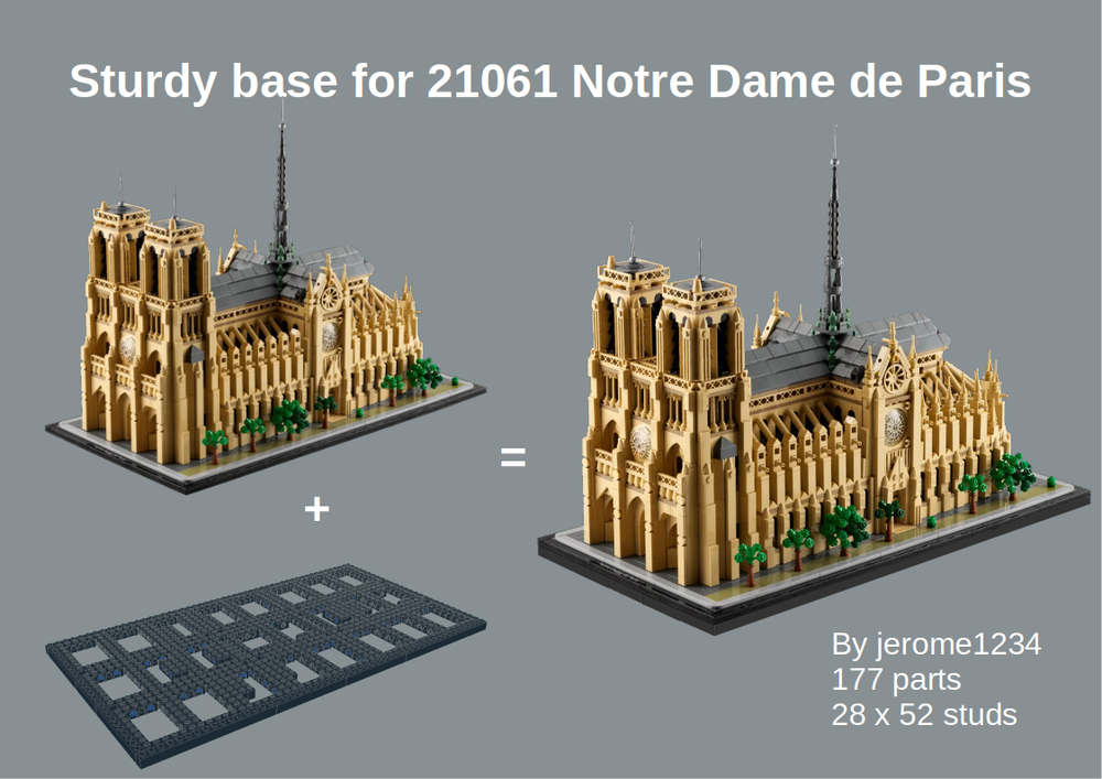 LEGO MOC Sturdy base for 21061 Notre Dame de Paris by jerome1234 ...