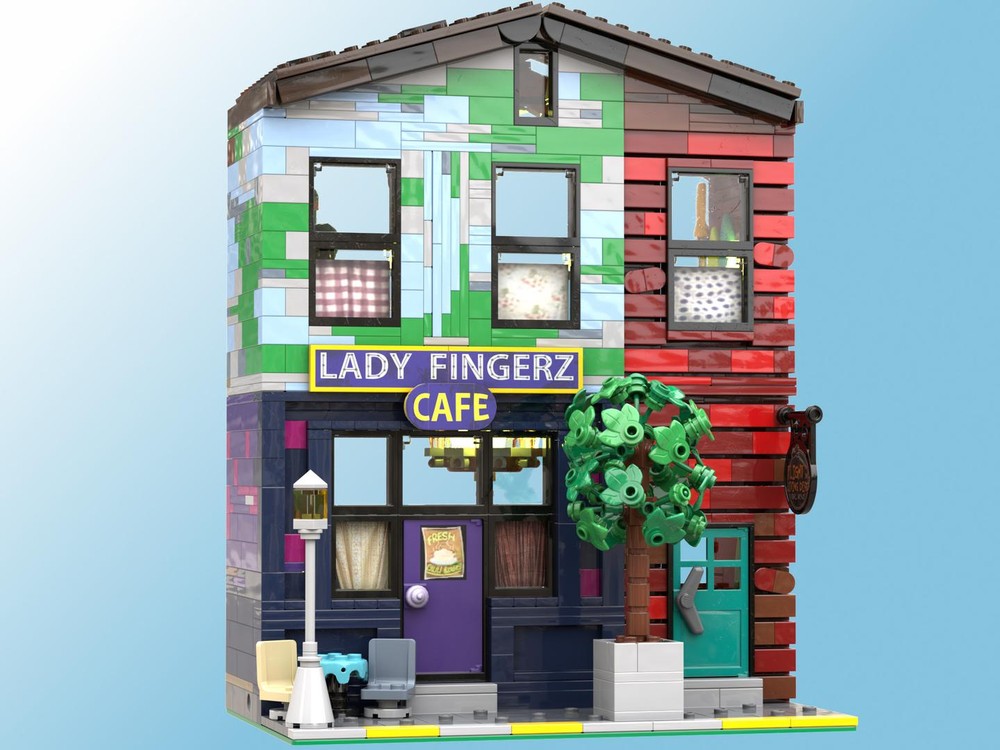LEGO MOC Lady Fingerz Cafe by penumbra12 | Rebrickable - Build with LEGO