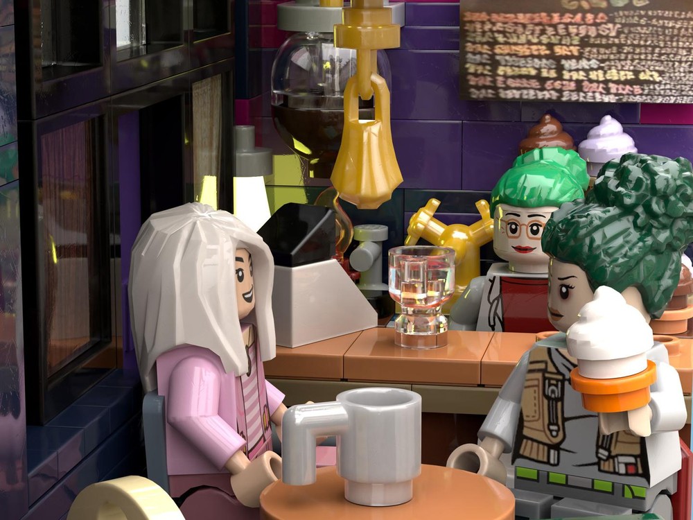 LEGO MOC Lady Fingerz Cafe by penumbra12 | Rebrickable - Build with LEGO