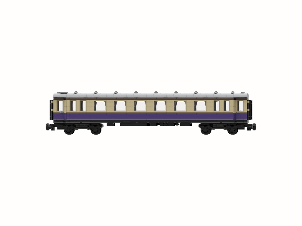 Lego Moc Historical Rheingold 2nd Class Passenger Coach 8w By