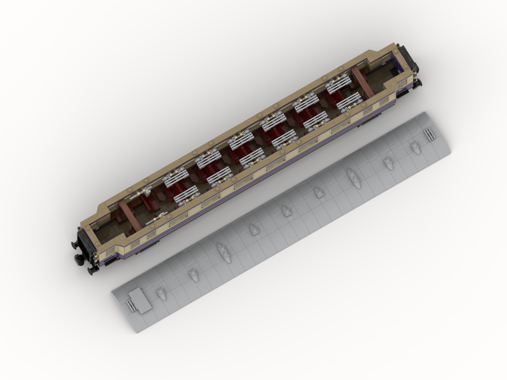 Lego Moc Historical Rheingold 2nd Class Passenger Coach 8w By