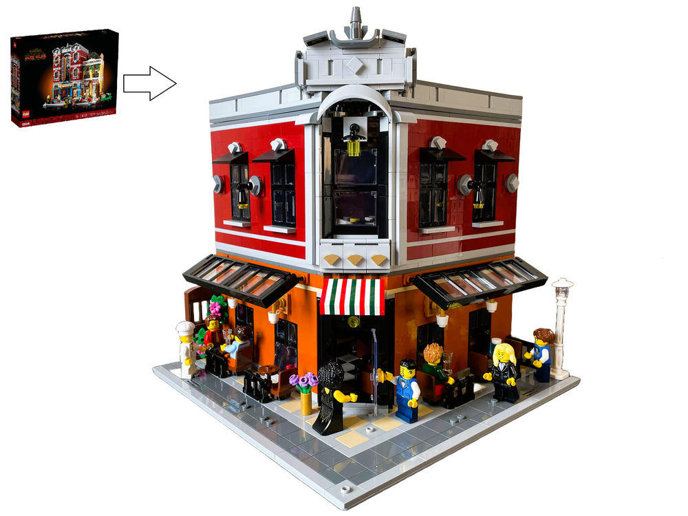 LEGO MOC Italian Restaurant Corner Modular Alternate build of 10312 ...