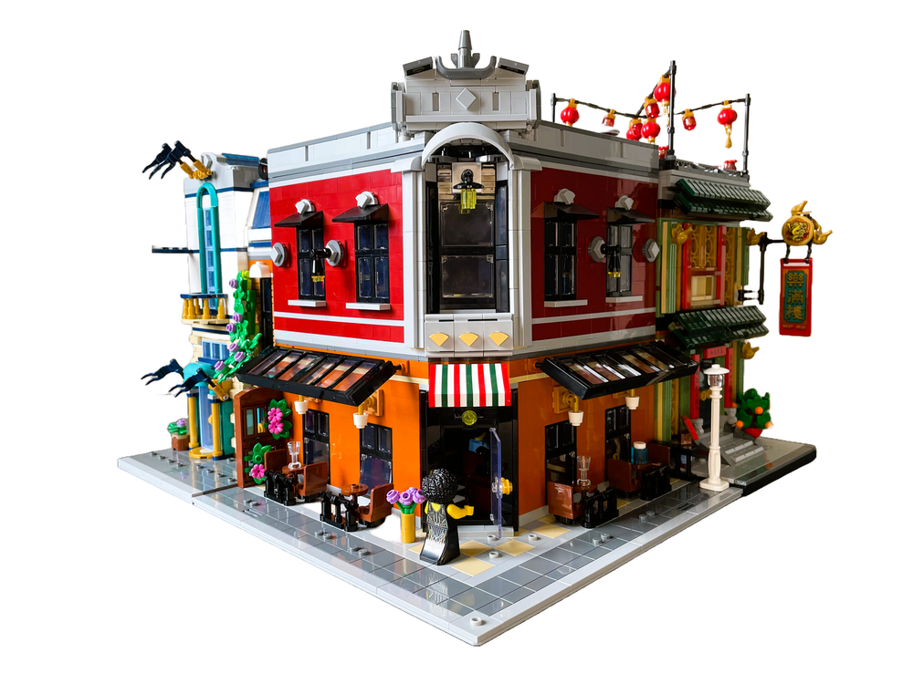 Lego Moc Italian Restaurant Corner Modular Alternate Build Of 10312