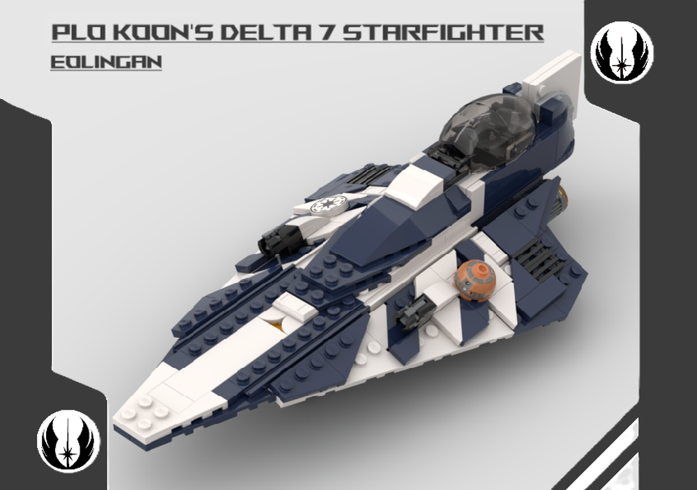 LEGO MOC Plo Koon's Delta 7 Starfighter by Eolingan | Rebrickable ...