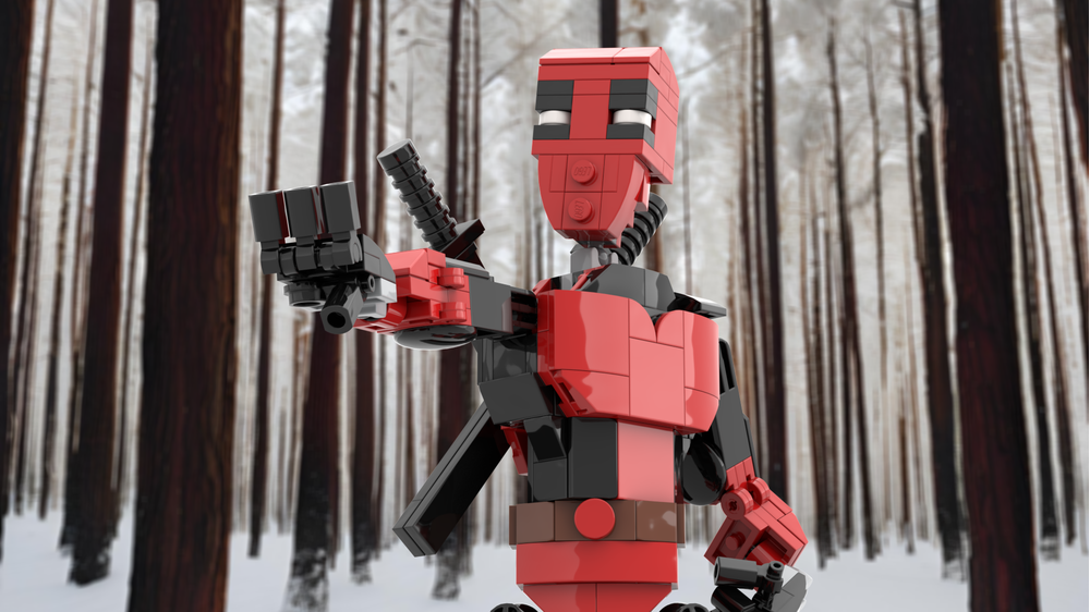 Lego Moc Deadpool Posable Figure By Obiblock Rebrickable Build