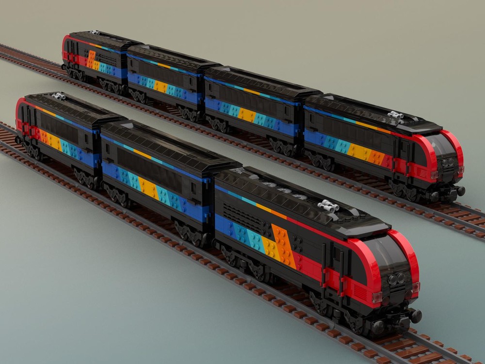 Lego Moc Rainbow Passenger Car By Jamisonwieser Rebrickable Build