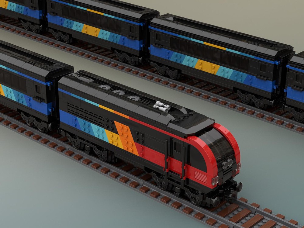 LEGO MOC Rainbow Locomotive by jamisonwieser | Rebrickable - Build with ...