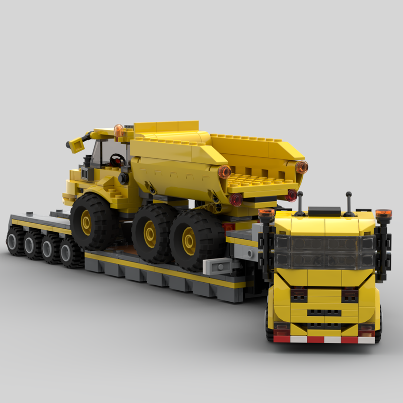 LEGO MOC Construction Heavy Low-Loader by Wacky | Rebrickable - Build with LEGO