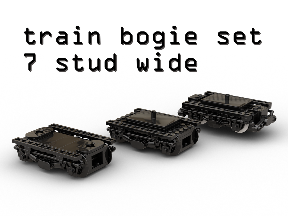 LEGO MOC train bogie set 7 stud wide by Alpaco | Rebrickable - Build ...