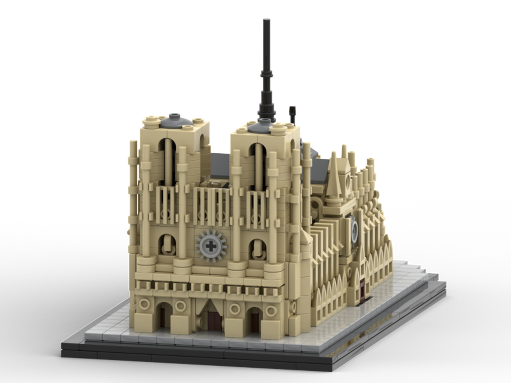 Lego Moc Notre Dame De Paris 1800 By Shelflife Rebrickable Build