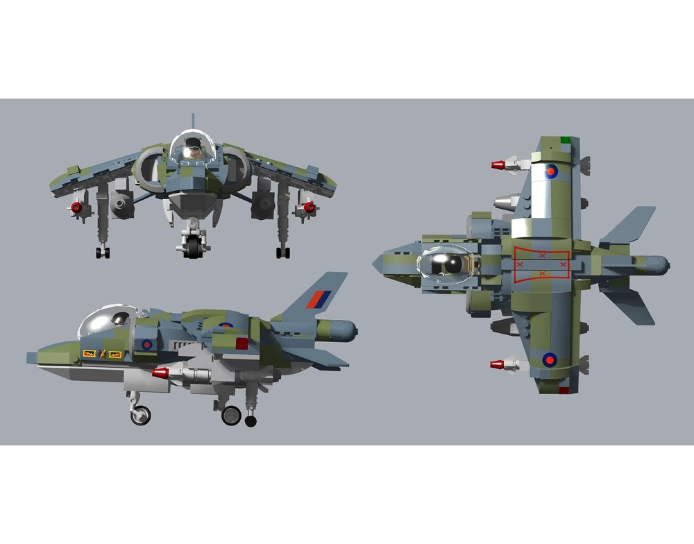 Lego Moc Harrier Jet By Rustyrunt Rebrickable Build With Lego