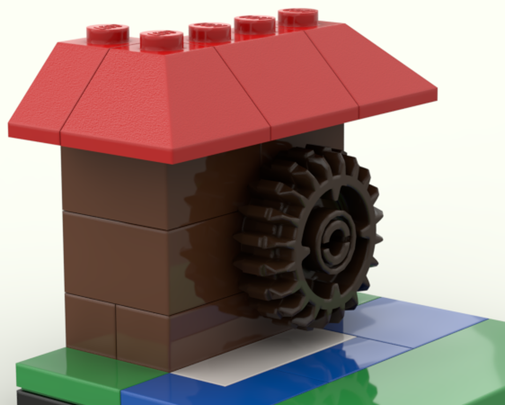 LEGO MOC Water Wheel by GlueEater | Rebrickable - Build with LEGO