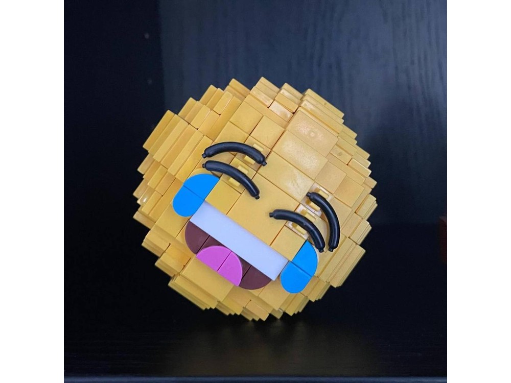 Lego Moc Laughing Emoji By Blueplaidbricks Rebrickable Build With Lego