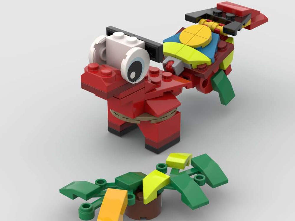 LEGO MOC Chinese dragon with bush by EliseuV | Rebrickable - Build with ...