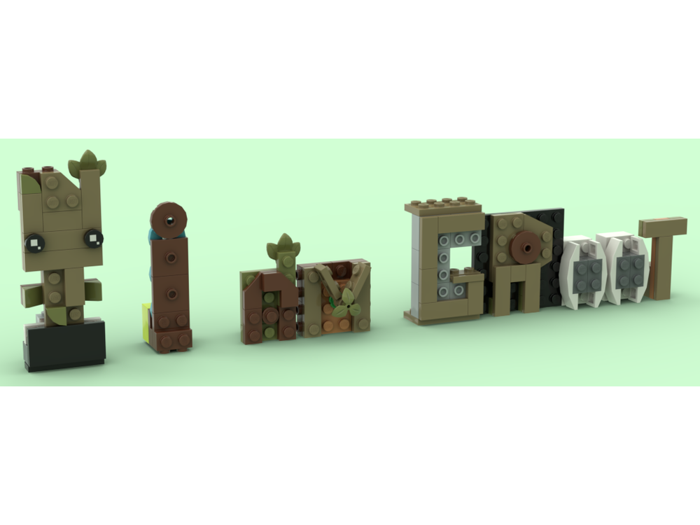 Lego Moc Brickletterz I Am Groot By Stephane85 Rebrickable Build