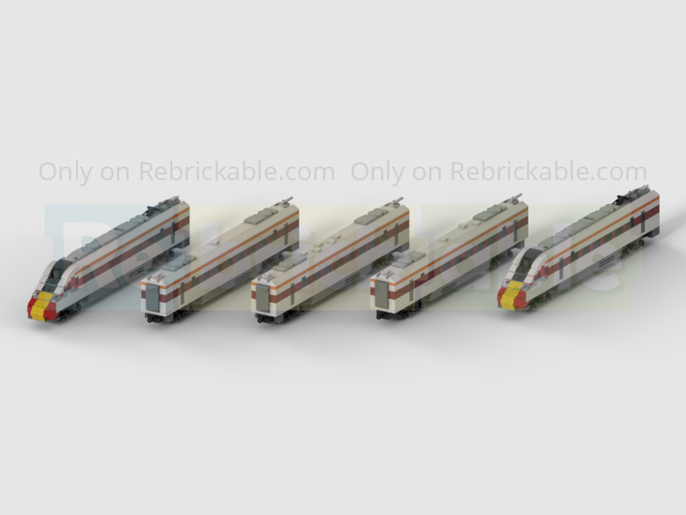 LEGO MOC-192862 4-Wide Class 800/801 'Azuma' Five Carriage High Speed ...