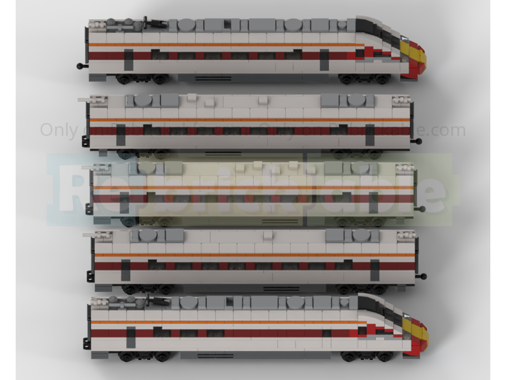 LEGO MOC-192862 4-Wide Class 800/801 'Azuma' Five Carriage High Speed ...