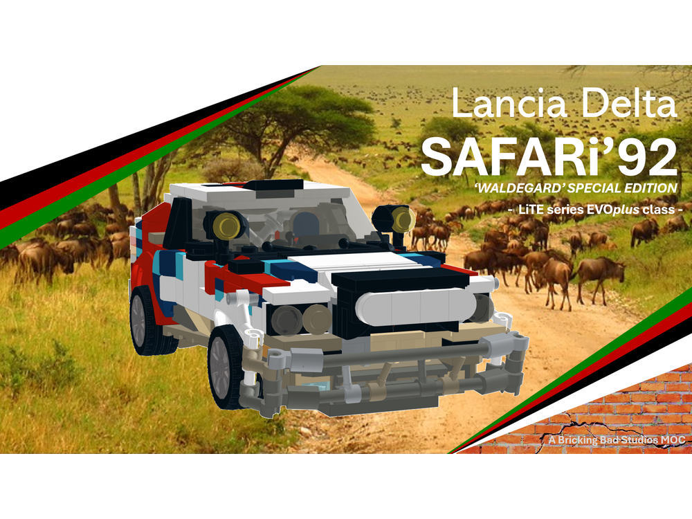 Lego Moc Lancia Delta Safari92 Rally Waldegard Special Edition Lite