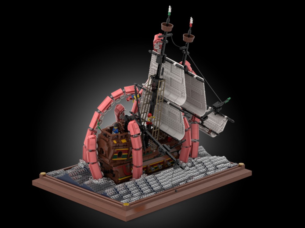 Lego Moc Kraken Attack By Mikeybrickalloti Rebrickable Build With