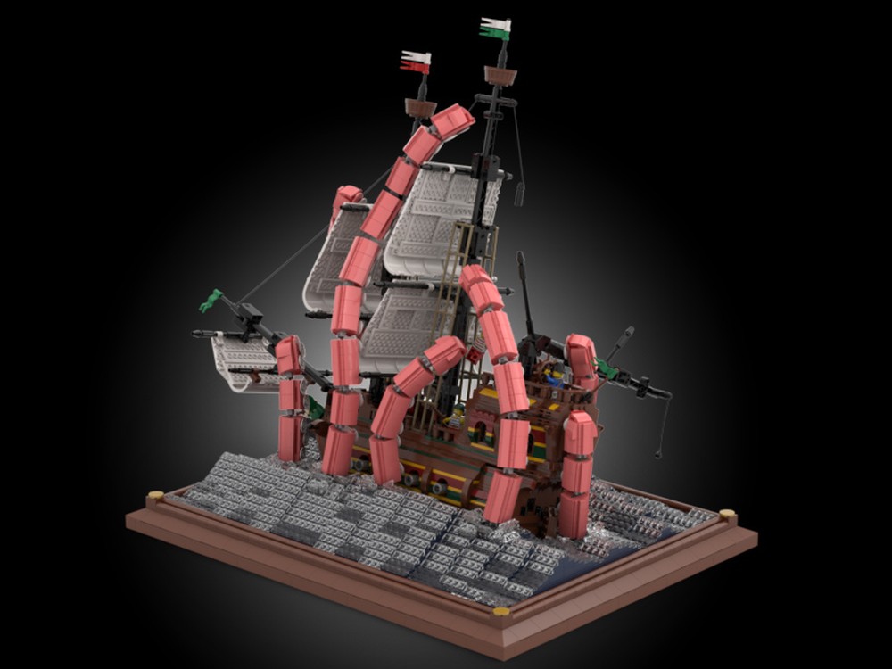 Lego Moc Kraken Attack By Mikeybrickalloti Rebrickable Build With