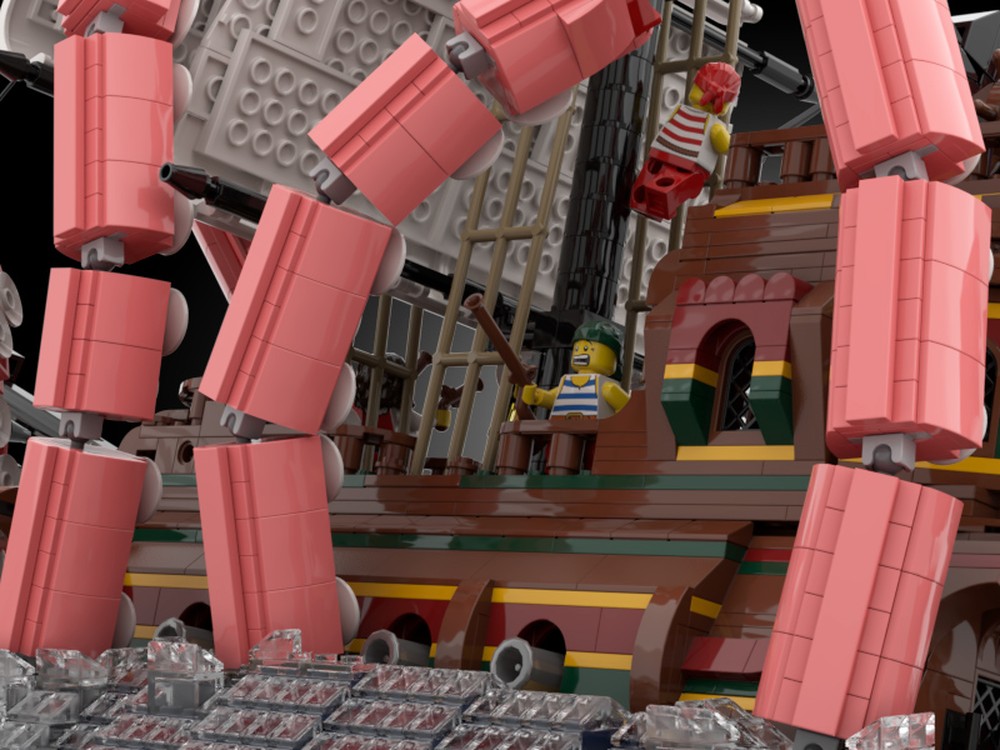 Lego Moc Kraken Attack By Mikeybrickalloti Rebrickable Build With