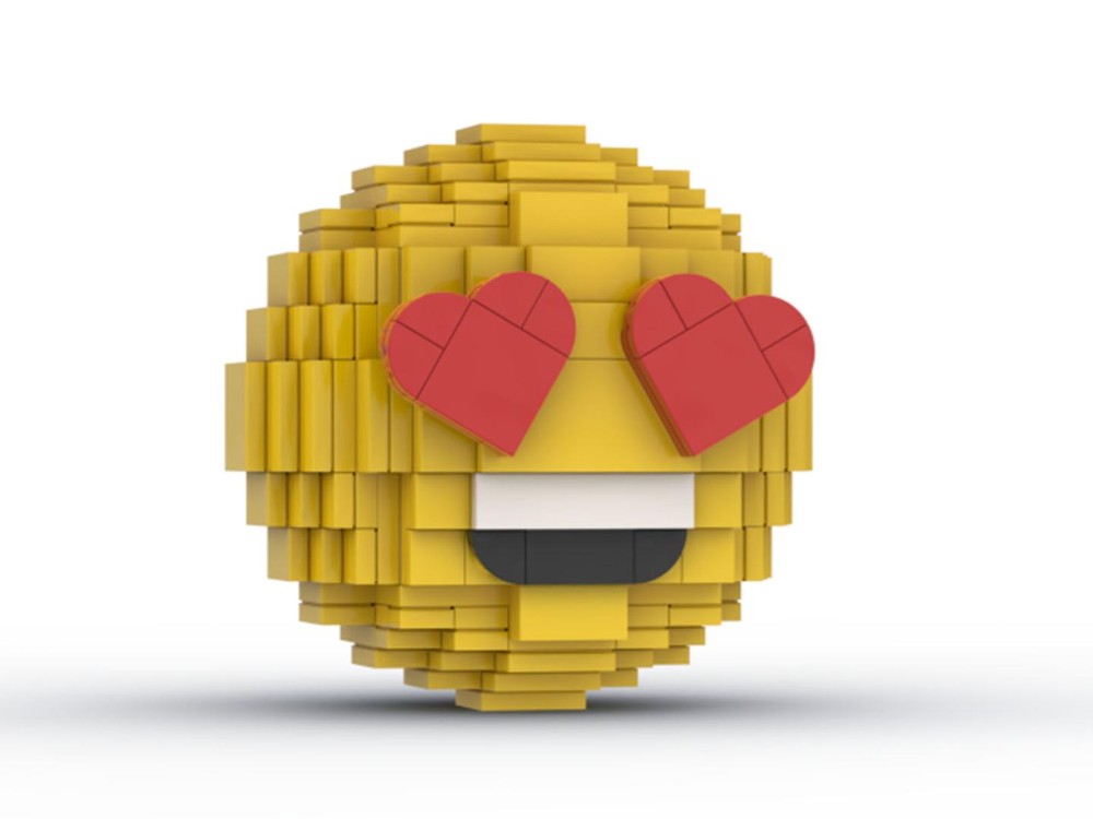 LEGO MOC Heart Eyes Emoji by BluePlaidBricks | Rebrickable - Build with ...
