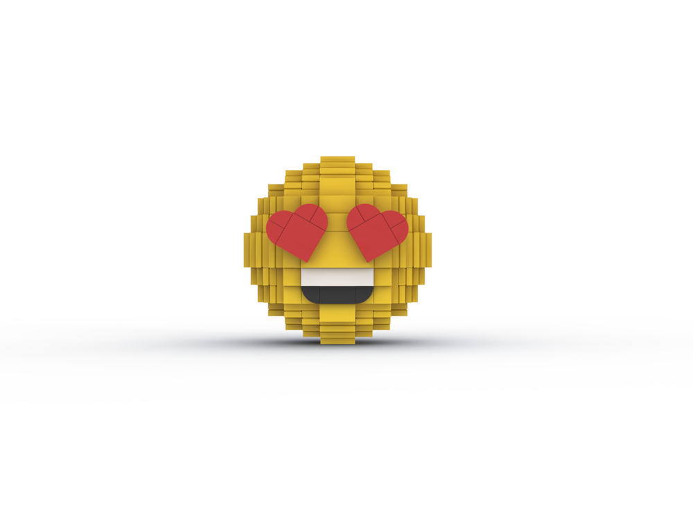Lego Moc Heart Eyes Emoji By Blueplaidbricks Rebrickable Build With