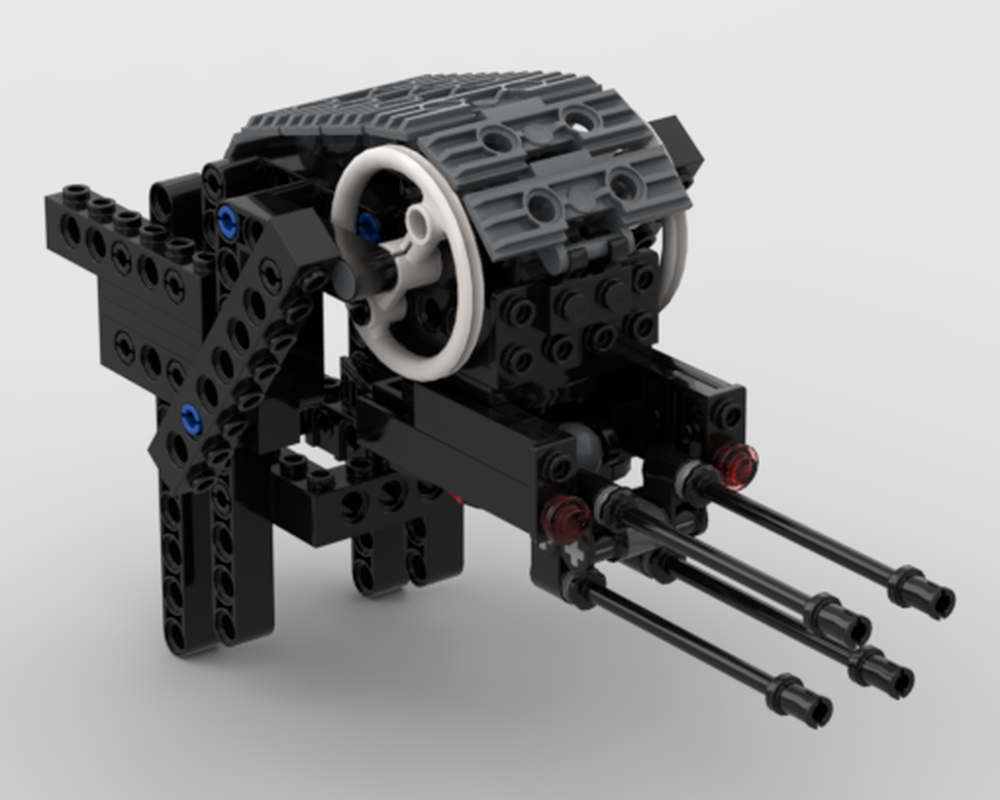 LEGO MOC moveable turret gun by McMOC | Rebrickable - Build with LEGO