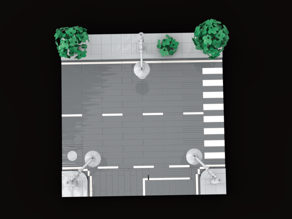 Lego Moc T Intersection Road By Brickarchitects Rebrickable Build