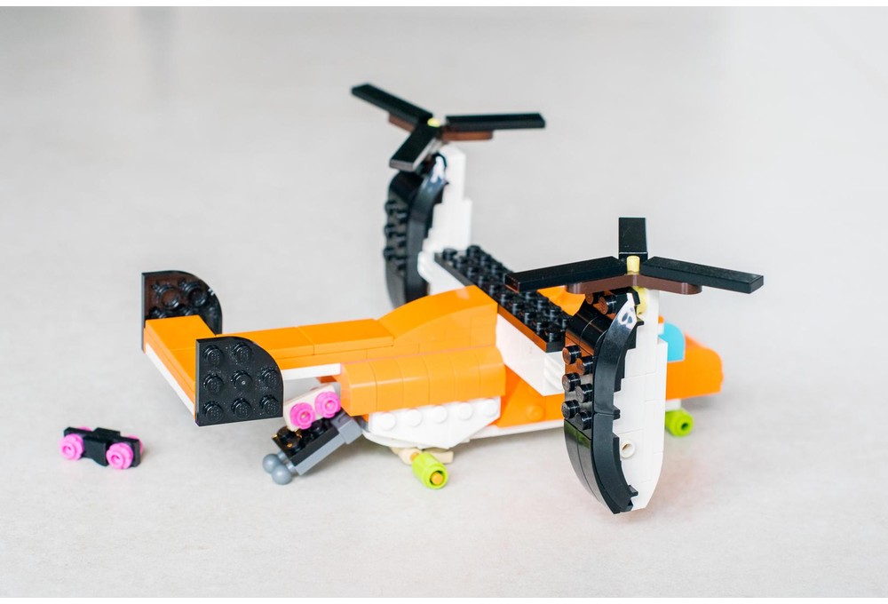 Lego Moc 31129 Tiltrotor Aircraft By Rovel Rebrickable Build With Lego