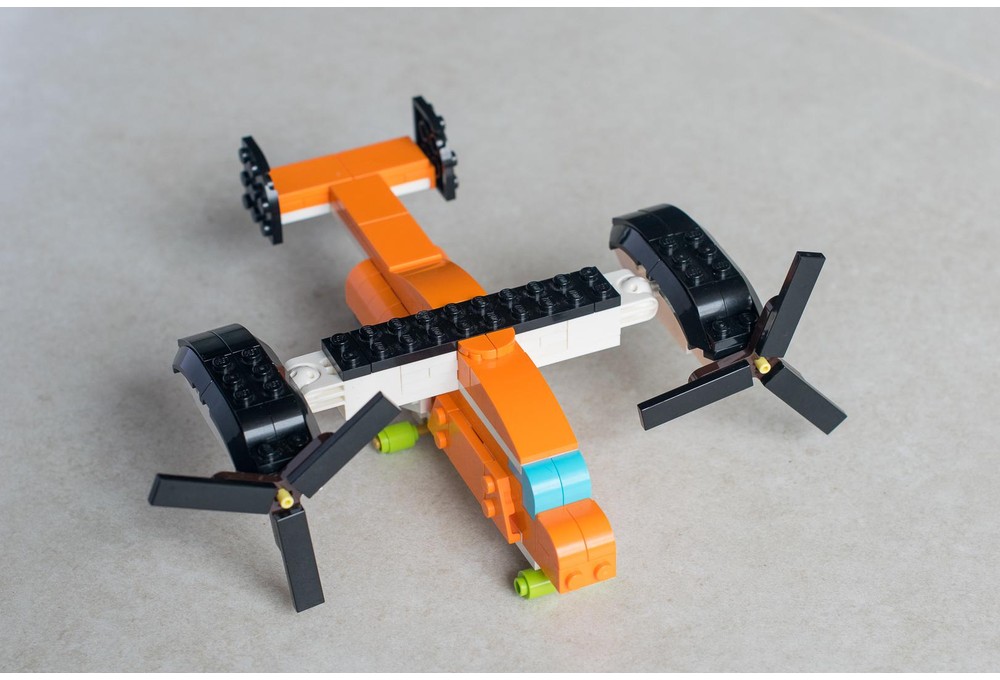Lego Moc 31129 Tiltrotor Aircraft By Rovel Rebrickable Build With Lego