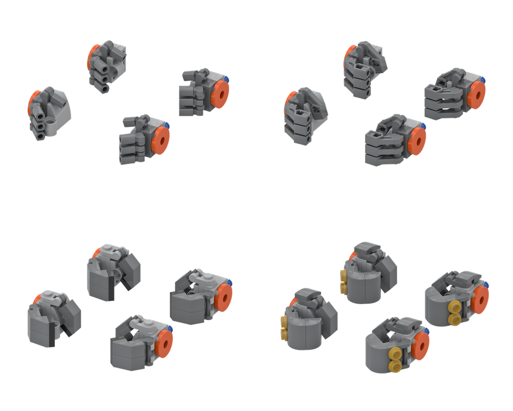 LEGO MOC Add-on Pack: Mech Hands - (For Space Construction Mech II MOC ...