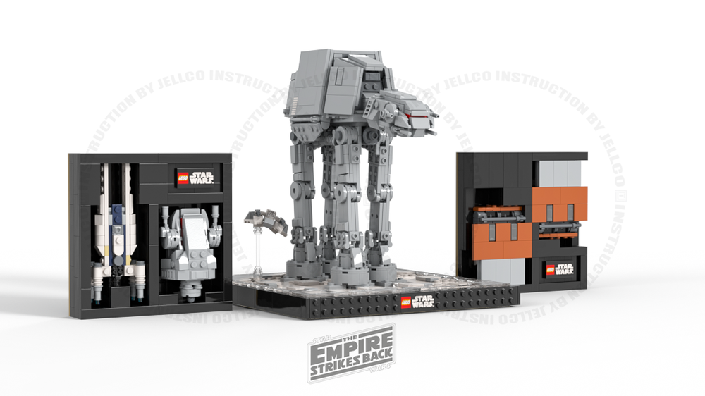 LEGO MOC Small Size AT-AT & AT-ACT Dioramas with Two Builds by jellco ...
