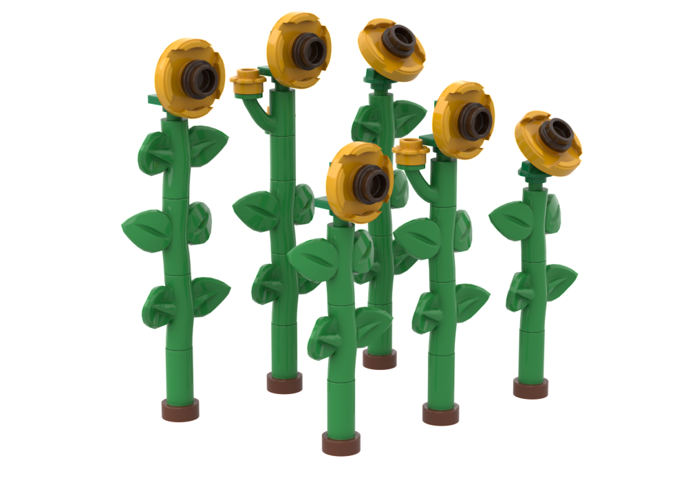 LEGO MOC Sunflowers by OrchardBuilds | Rebrickable - Build with LEGO