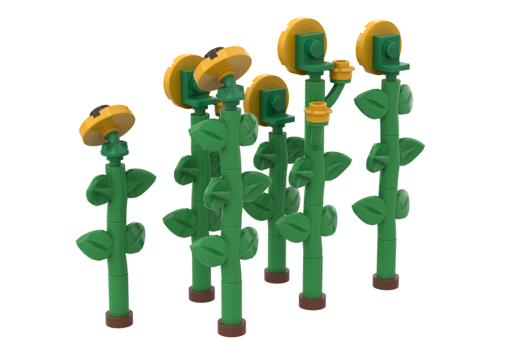 LEGO MOC Sunflowers by OrchardBuilds | Rebrickable - Build with LEGO