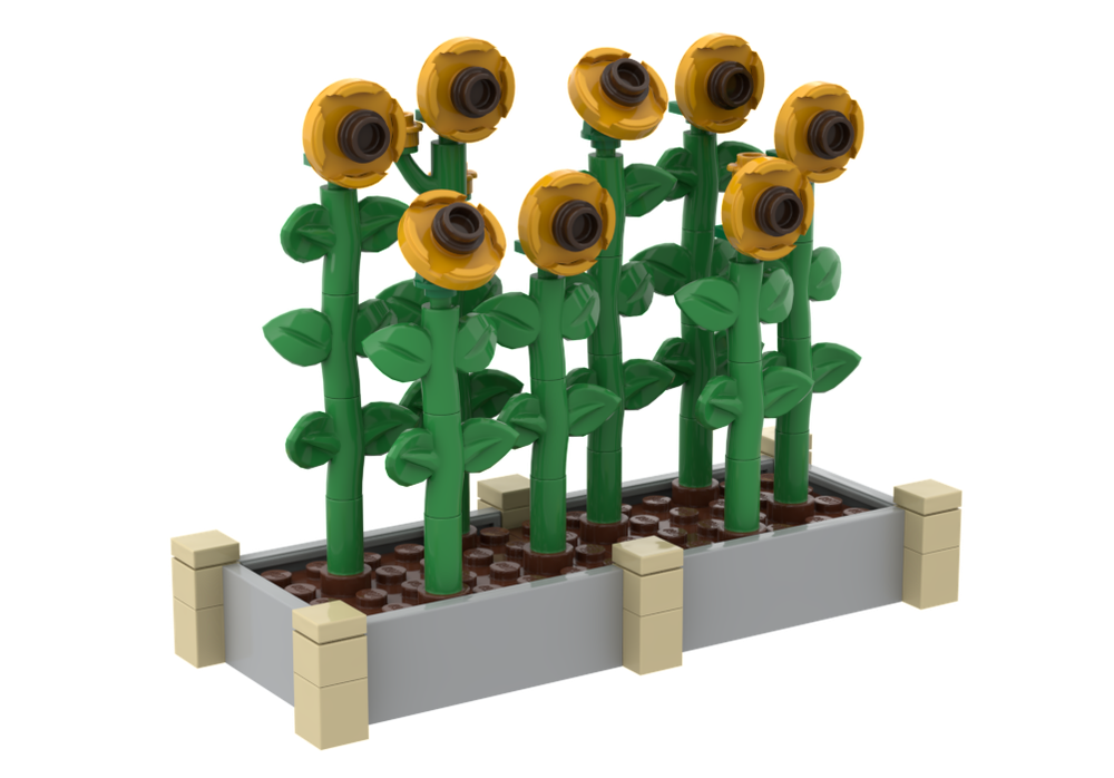 Lego Moc Sunflowers By Orchardbuilds Rebrickable Build With Lego