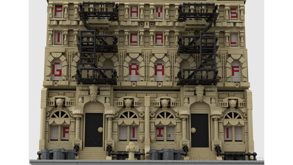 LEGO MOC Modular Led Zeppelin Physical Graffiti album building by qREX ...